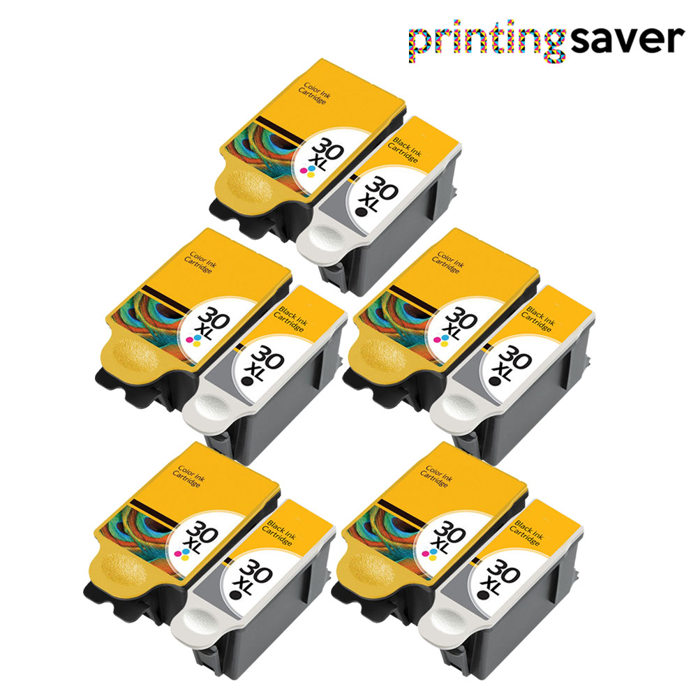 10 INK CARTRIDGE FOR KODAK 30XL ESP C315 C310 C110 C115 1.2 3.2 Hero 3. ...