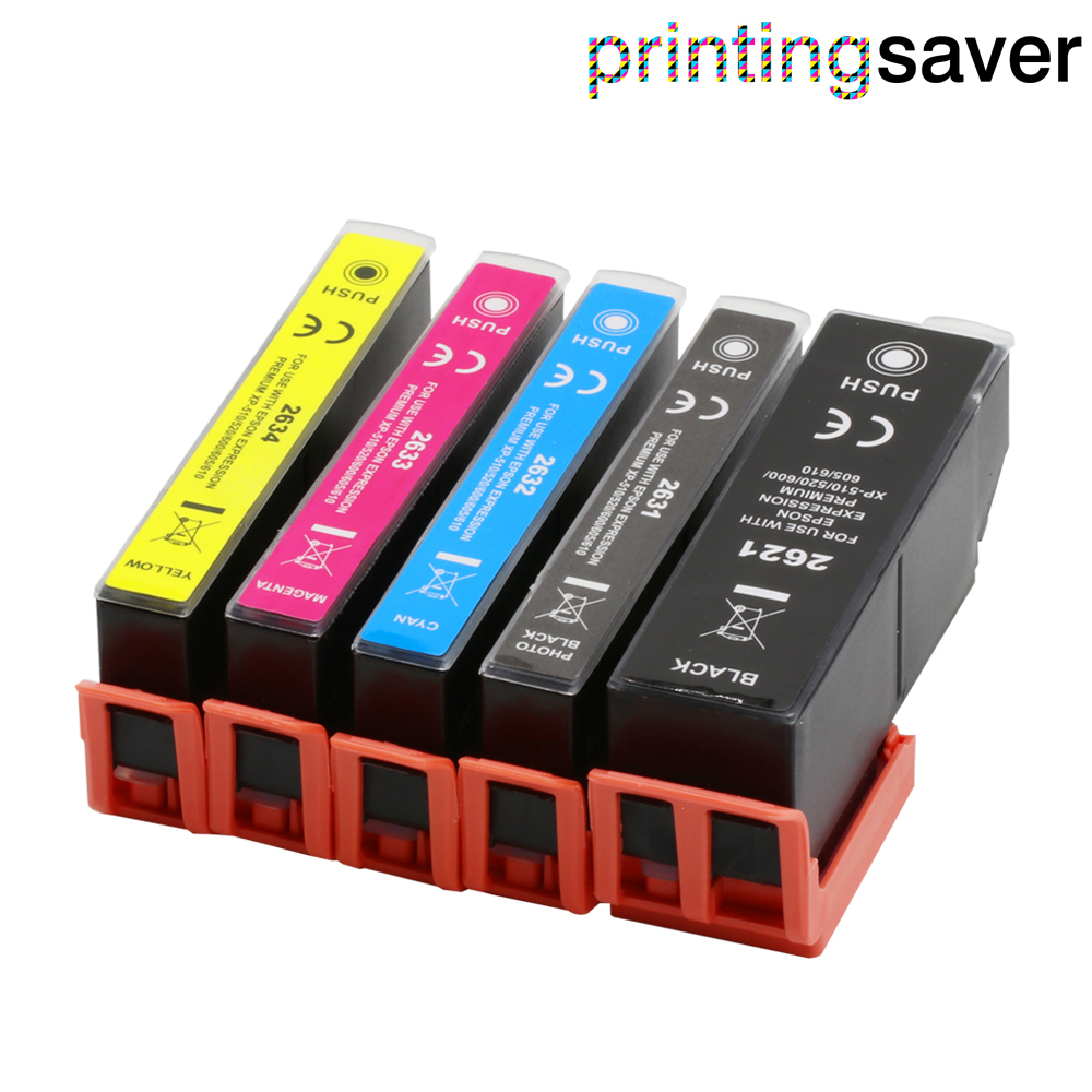 5 Ink Cartridges Non-oem For Epson XP-510 XP-600 XP-610 XP-605 XP-615 ...